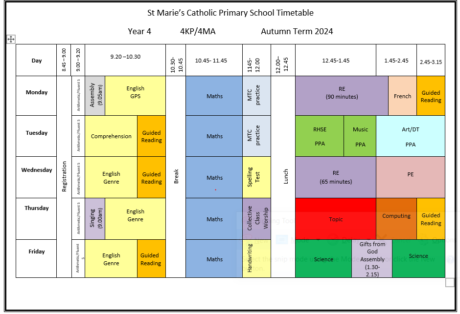 Year 4 Class - St Marie's Catholic Primary School and Nursery